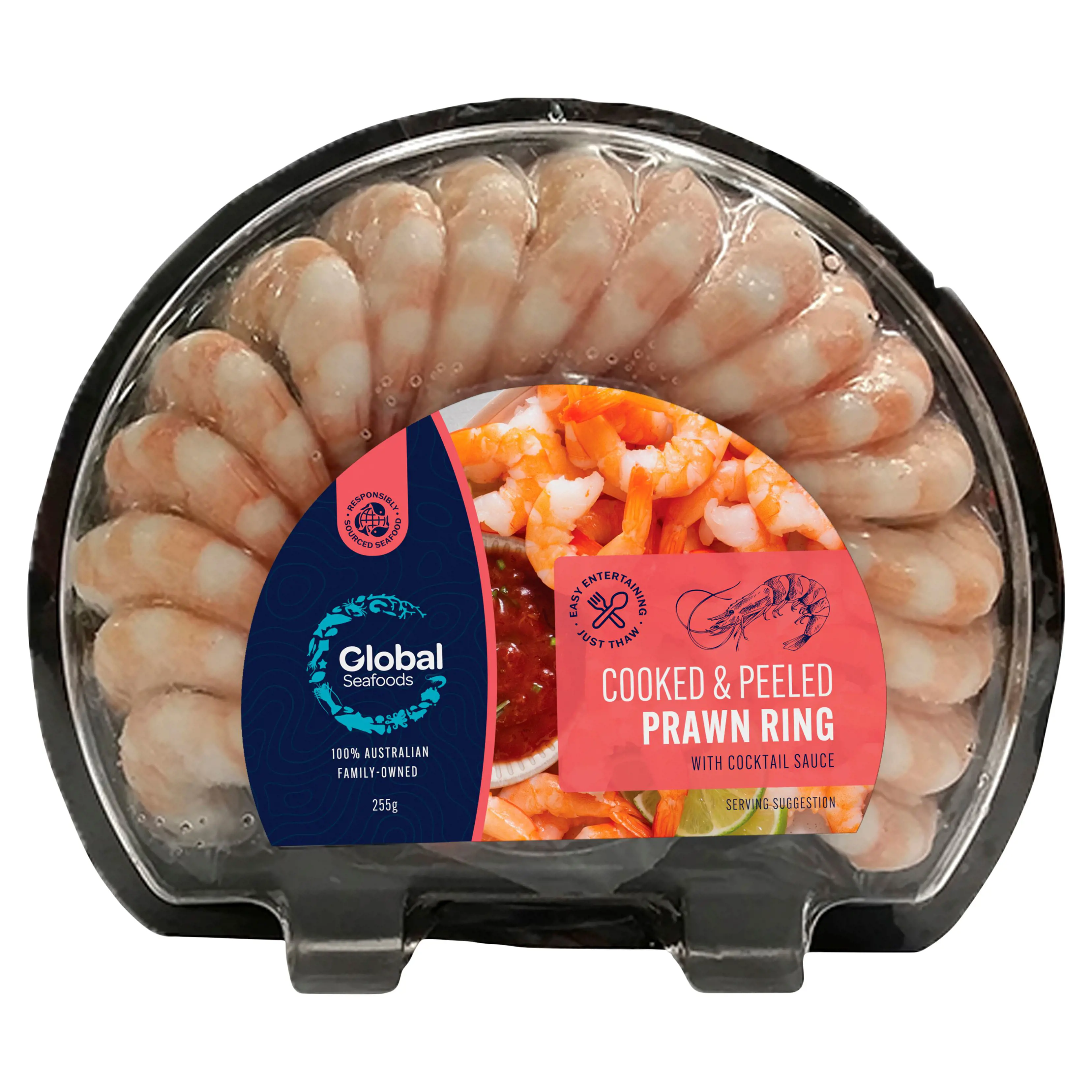 Cooked & Peeled Prawn Ring | Global Seafoods