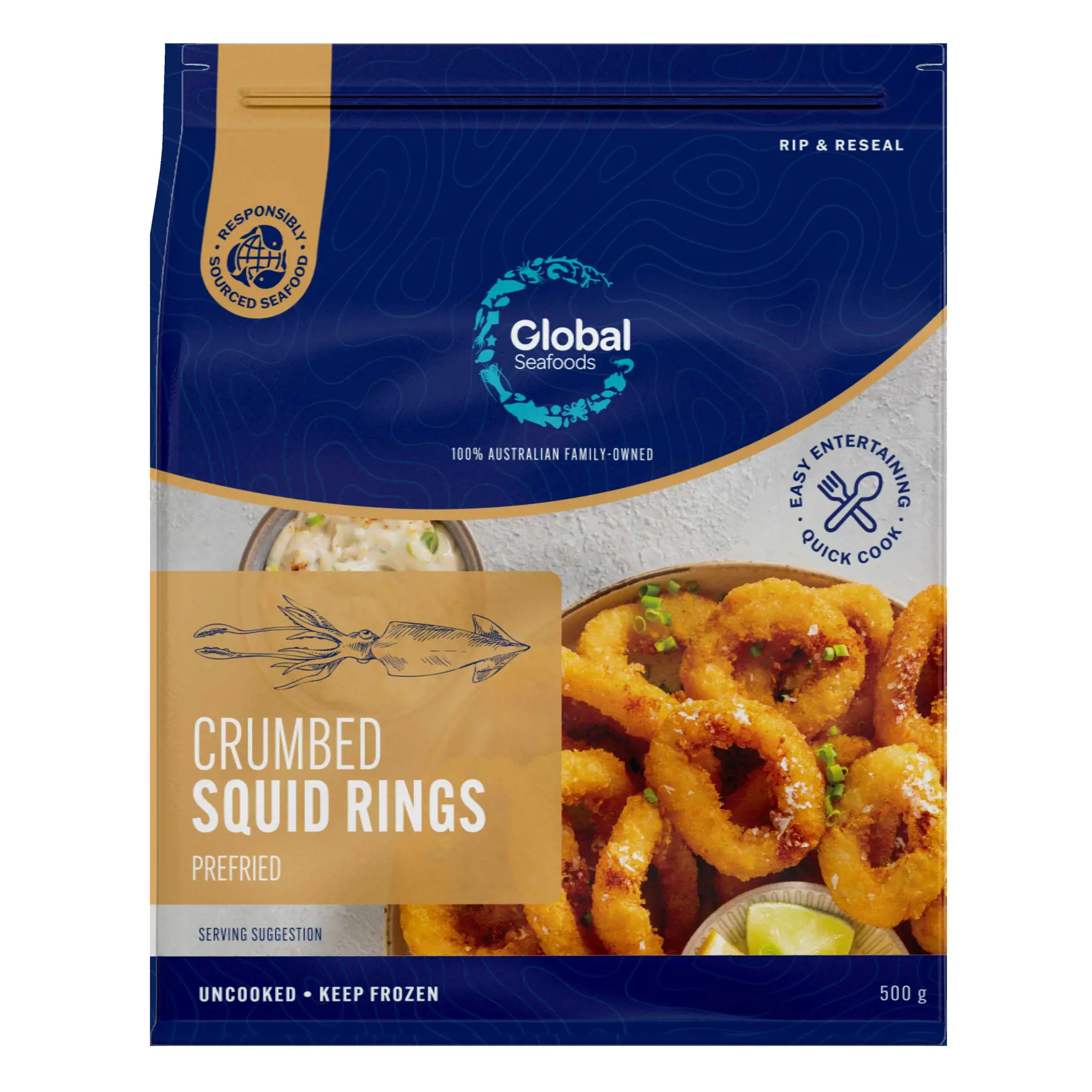 Global Seafoods | Crumbed Squid Rings
