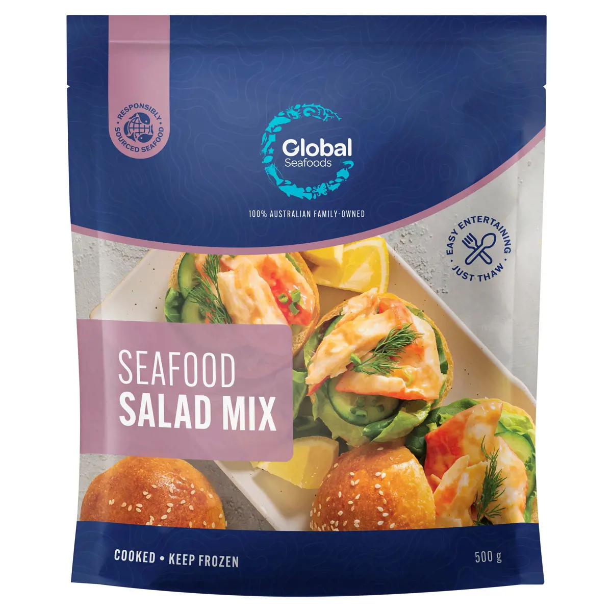 Global Seafoods | Seafood Salad Mix Fresh & Surimi
